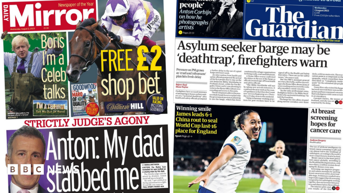 Newspaper headlines: England thrash China and asylum barge 'death trap ...