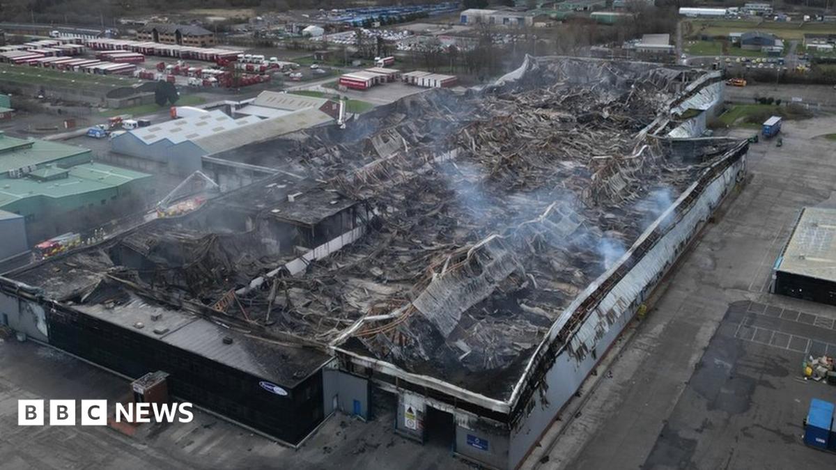 Bridgend fire: Arrest as building destroyed in industrial unit blaze ...