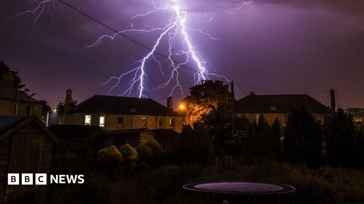 Dramatic Lightning Storm Across Scotland BBC News
