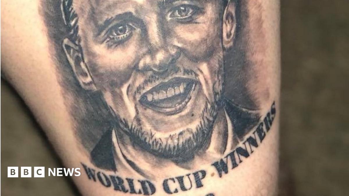 World Cup 2018: England fans' premature tattoos - BBC News