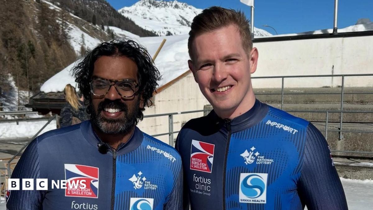 Romesh Ranganathan backs ex-pupil Brad Hall at Winter Olympics - BBC News