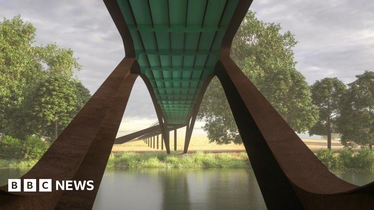 Evesham: Walking and cycling bridge budget set at £16m - BBC News