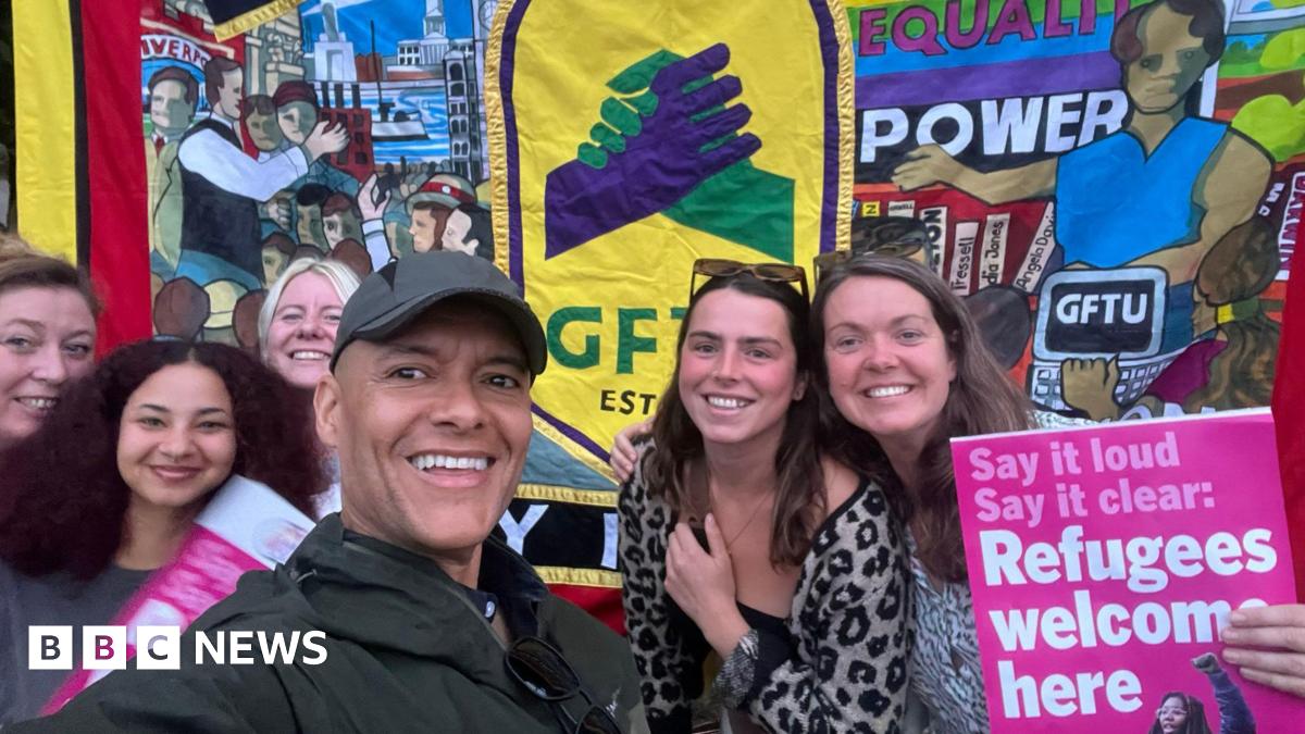 Norwich anti-racism protest after claims hotel "at risk" - BBC News