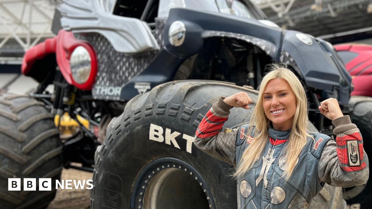 Monster Jam London: Inside the world of monster truck driving - BBC News
