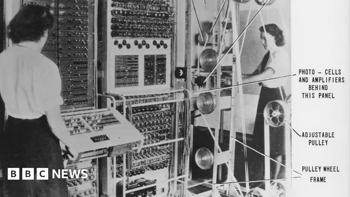 Unseen images of code breaking computer that helped win WW2 - BBC News
