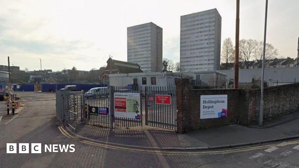Police still investigating at Brighton & Hove City Council depot - BBC News