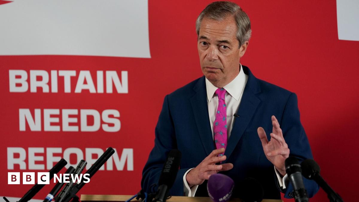 Reform UK becoming new Conservative movement, says Farage - BBC News