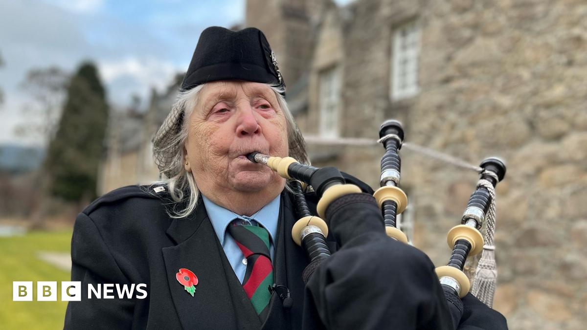 Lady Jane MacRae - the Scottish piper playing for the King on VE Day ...