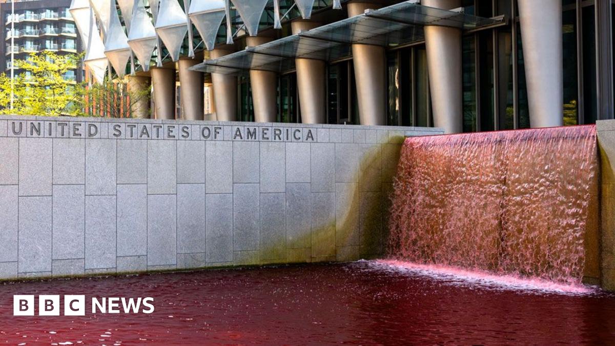 Greenpeace UK boss arrested over US embassy dye protest - BBC News