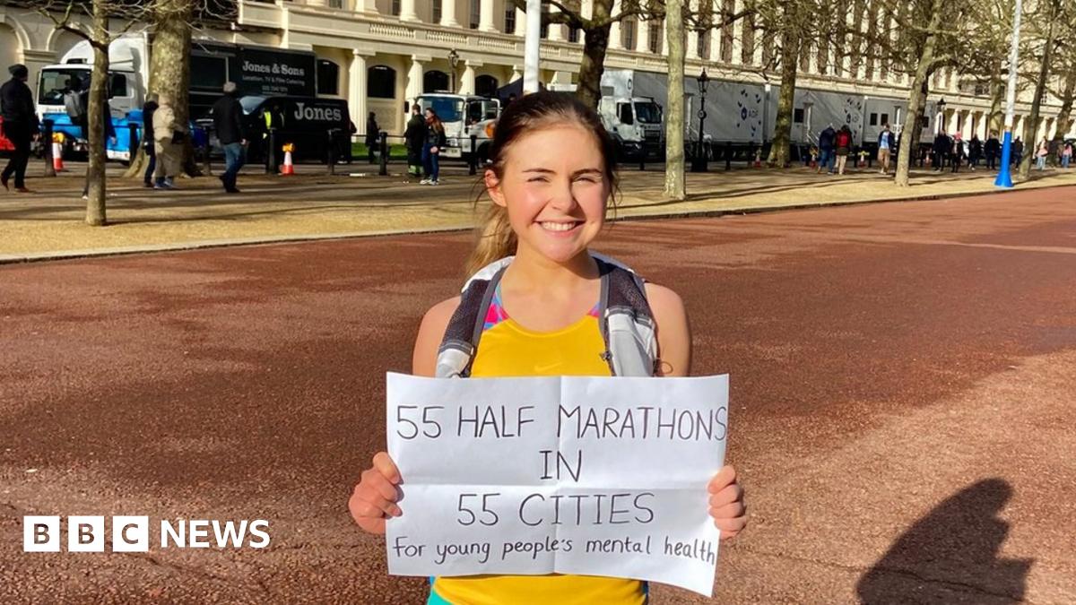 Woman runs 55 half marathons in 55 cities for mental health charity ...