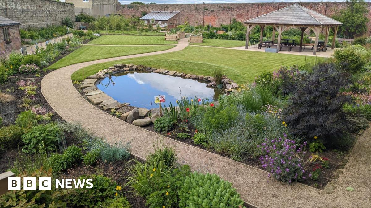 Cresswell Hall's 'lost' walled garden restored - BBC News