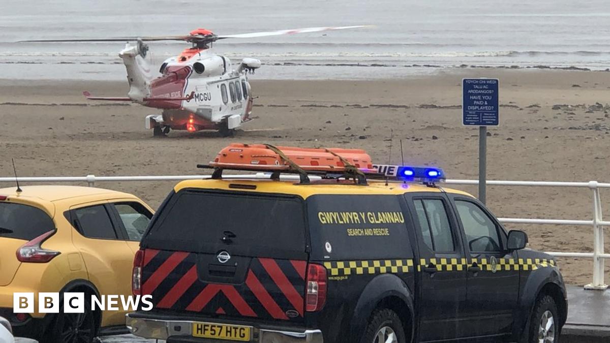 Man rescued from sea after 'falling from pier' - BBC News
