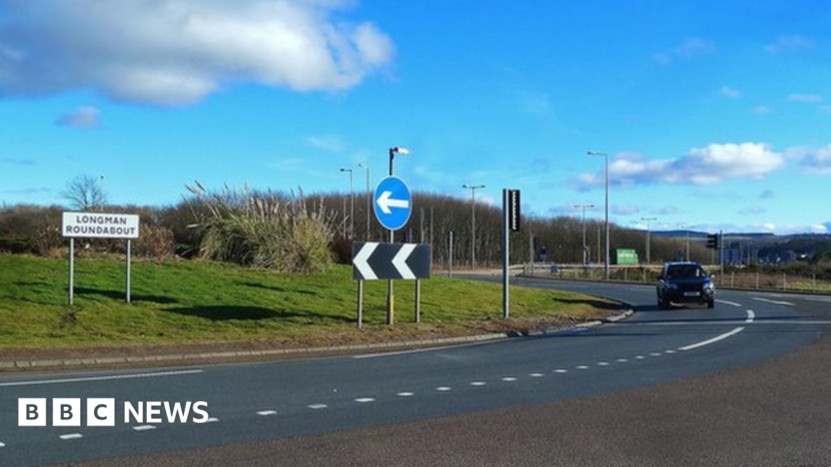 Trial change of timings to Inverness roundabout to start - BBC News