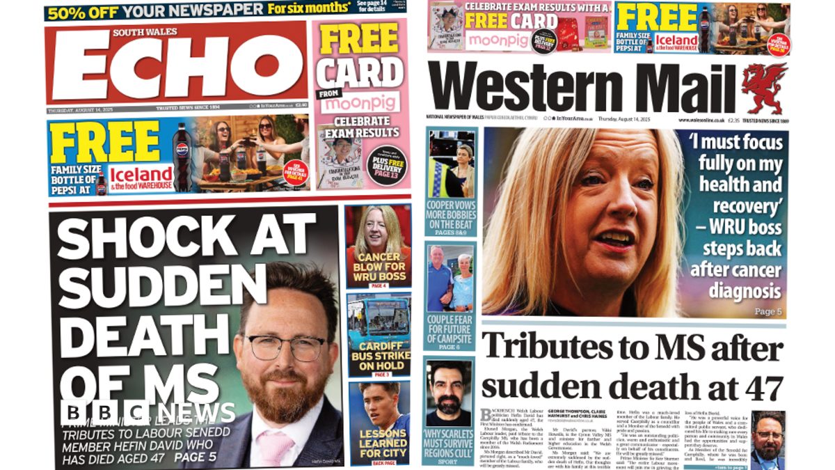 Wales' papers: Shock death of MS and WRU boss steps back after cancer ...