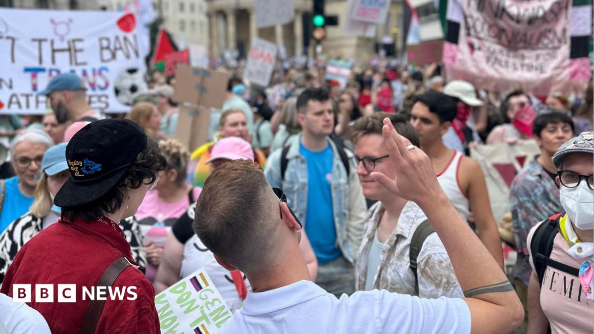 London Trans+ Pride brings 100,000 people to the streets - BBC News