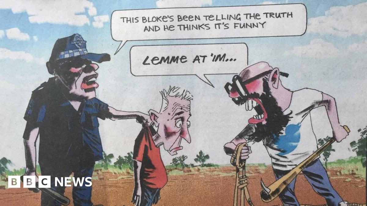 'Racist' cartoon draws praise and criticism in Australia - BBC News