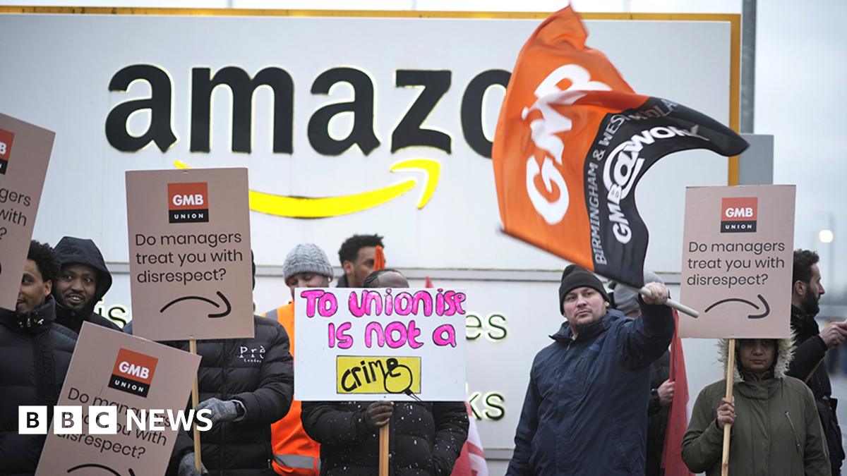 Amazon UK workers on brink of winning union victory - BBC News
