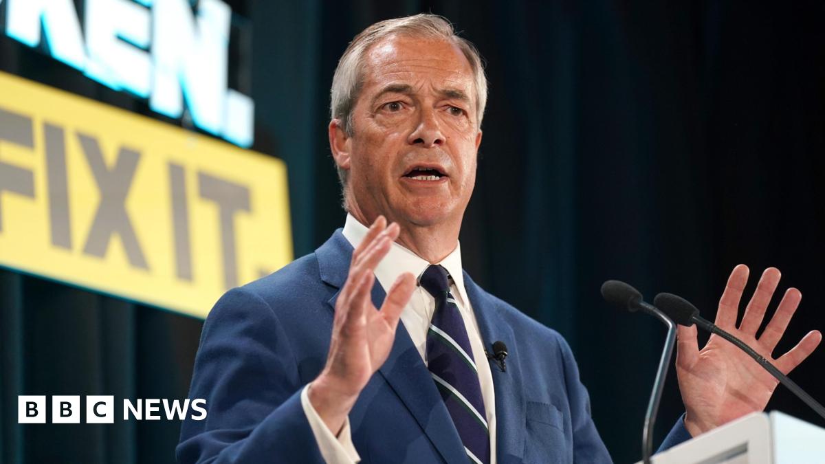 Nigel Farage clashes with teaching union over 'far right' claim - BBC News