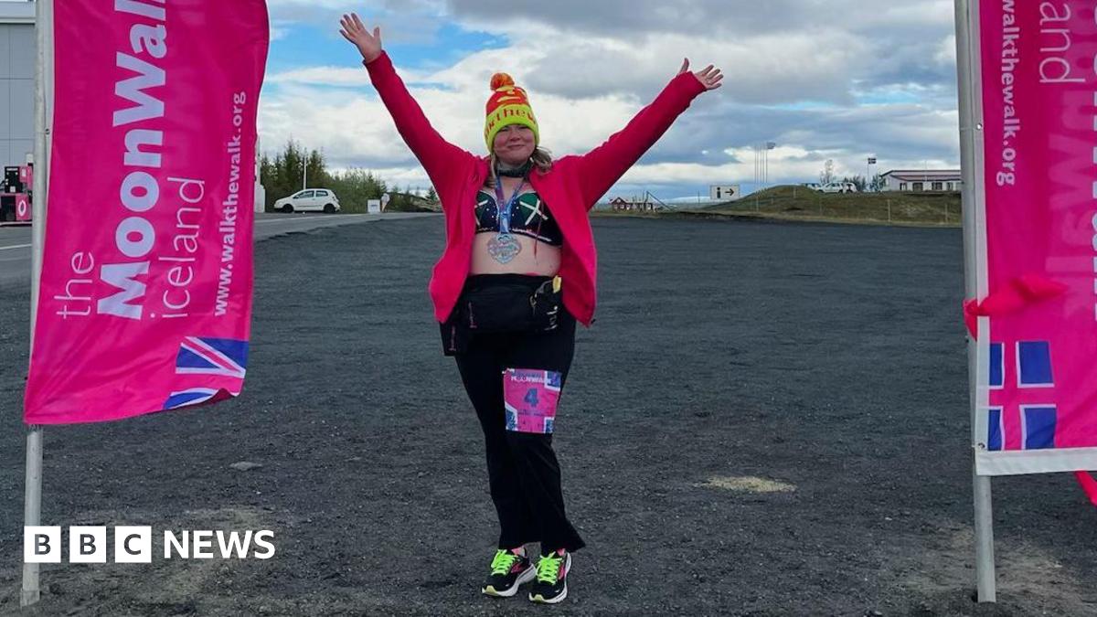 Plymouth woman completes nine-hour charity walk in Iceland - BBC News