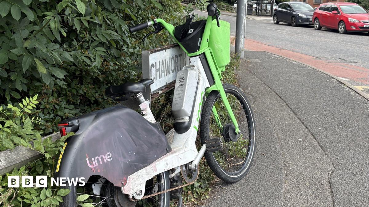 Abandoned Nottingham e-bikes 'ugly and dangerous' say residents - BBC News