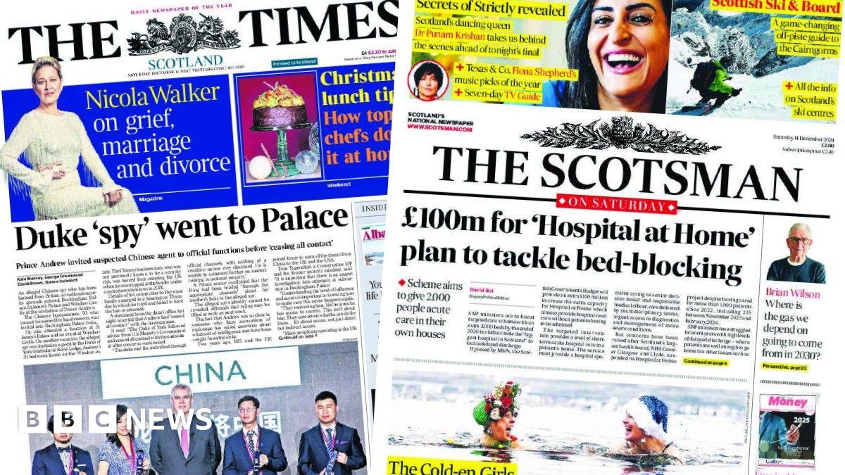 Scotland's papers: Duke 'invited spy to palace' and care at home plan ...