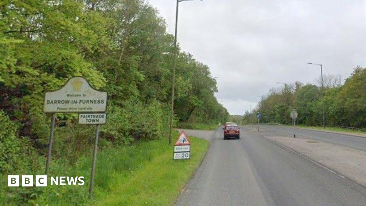 Barrow's 'disgraceful' litter problem on road into town - BBC News