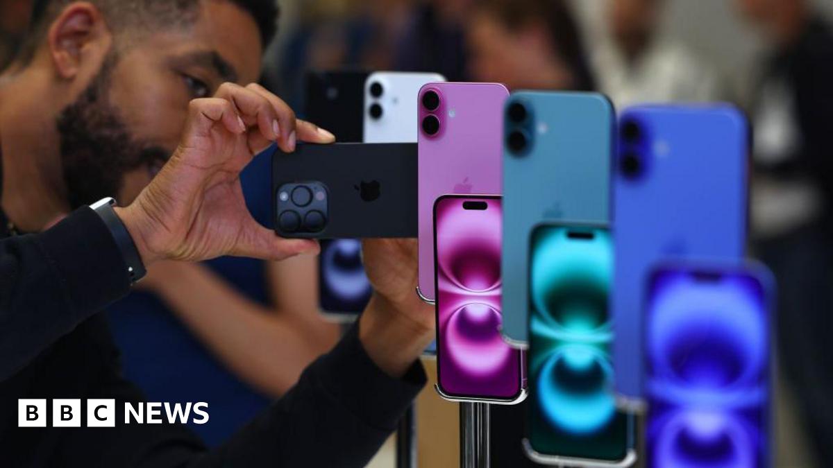 Apple iPhone sales dip despite AI rollout - BBC News