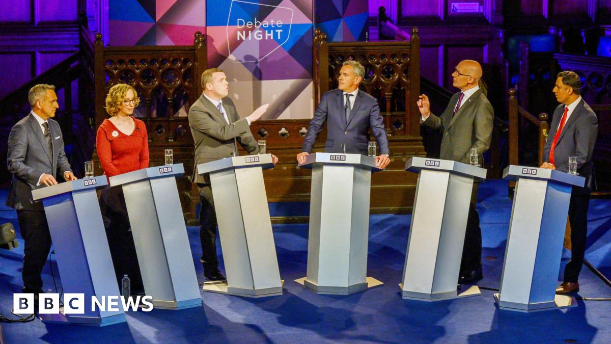Scottish parties leaders clash on cost-of-livng and NHS in BBC debate ...