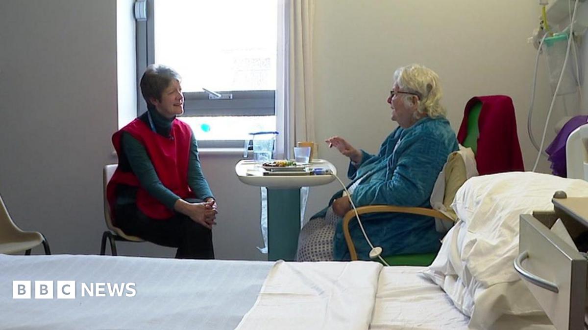 Volunteers help make Devon hospital a happier place - BBC News
