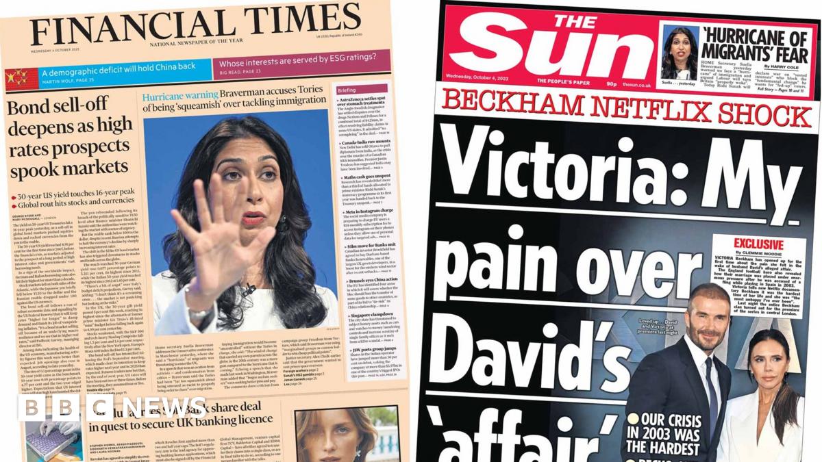 Newspaper headlines: Braverman's migration 'hurricane warning' and ...