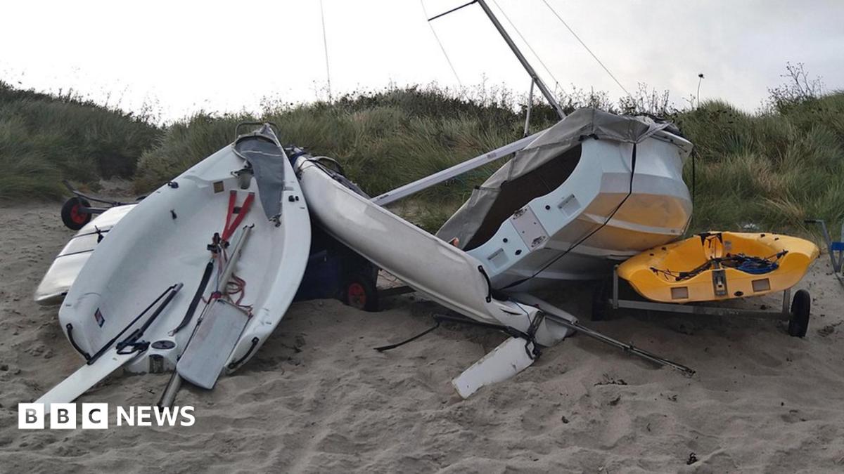 Storm Evert: Strong winds and heavy rain cause disruption - BBC News