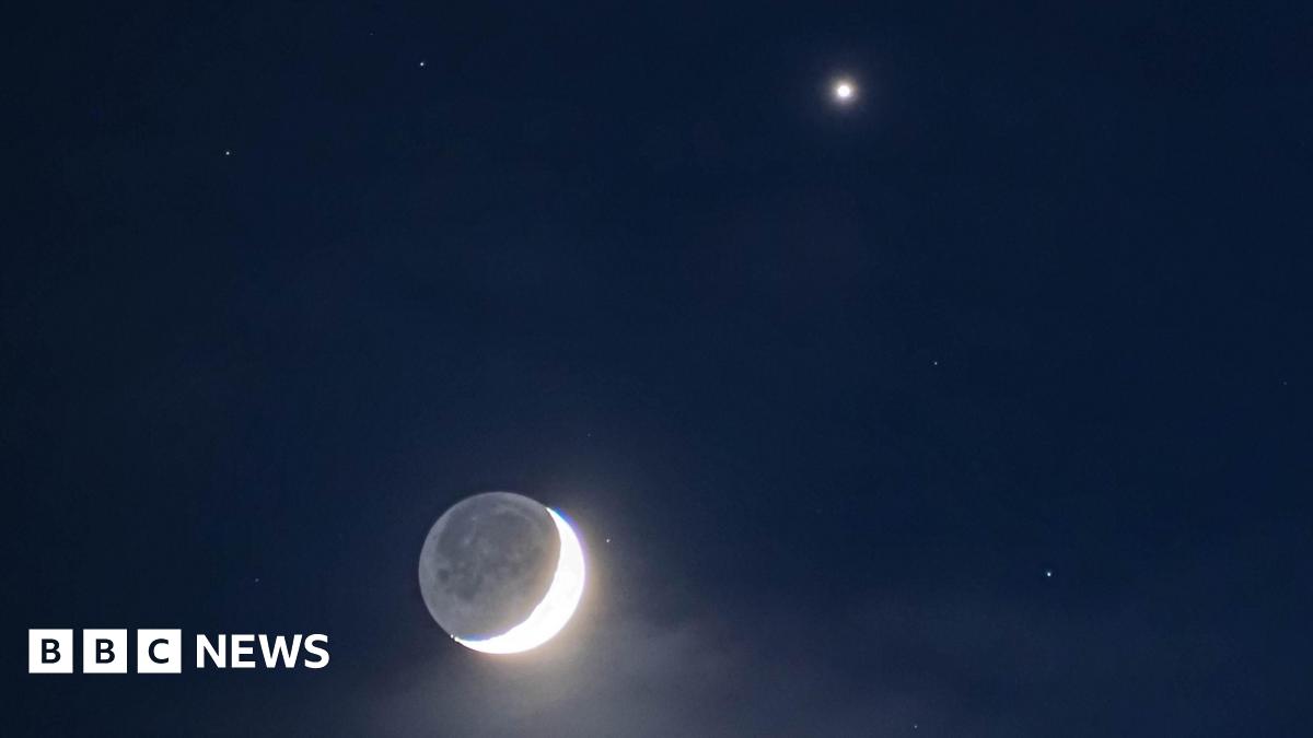 Venus captured in skies across the West Midlands - BBC News