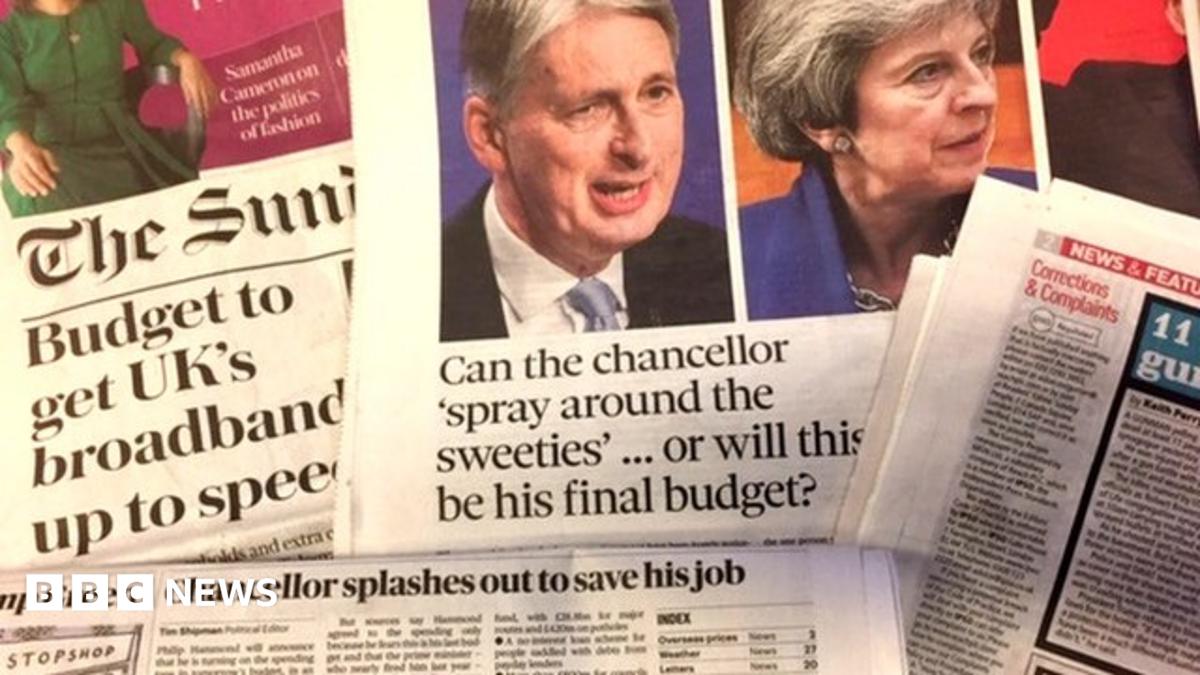 Budget 2018: What the papers say - BBC News