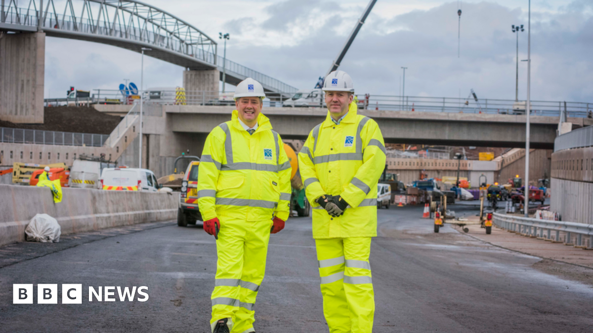 New Raith Interchange underpass to open on Thursday - BBC News