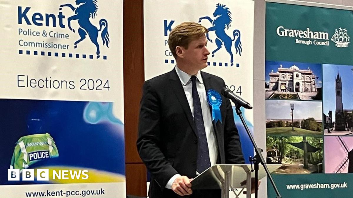 Kent Police and Crime Commissioner Matthew Scott re-elected - BBC News