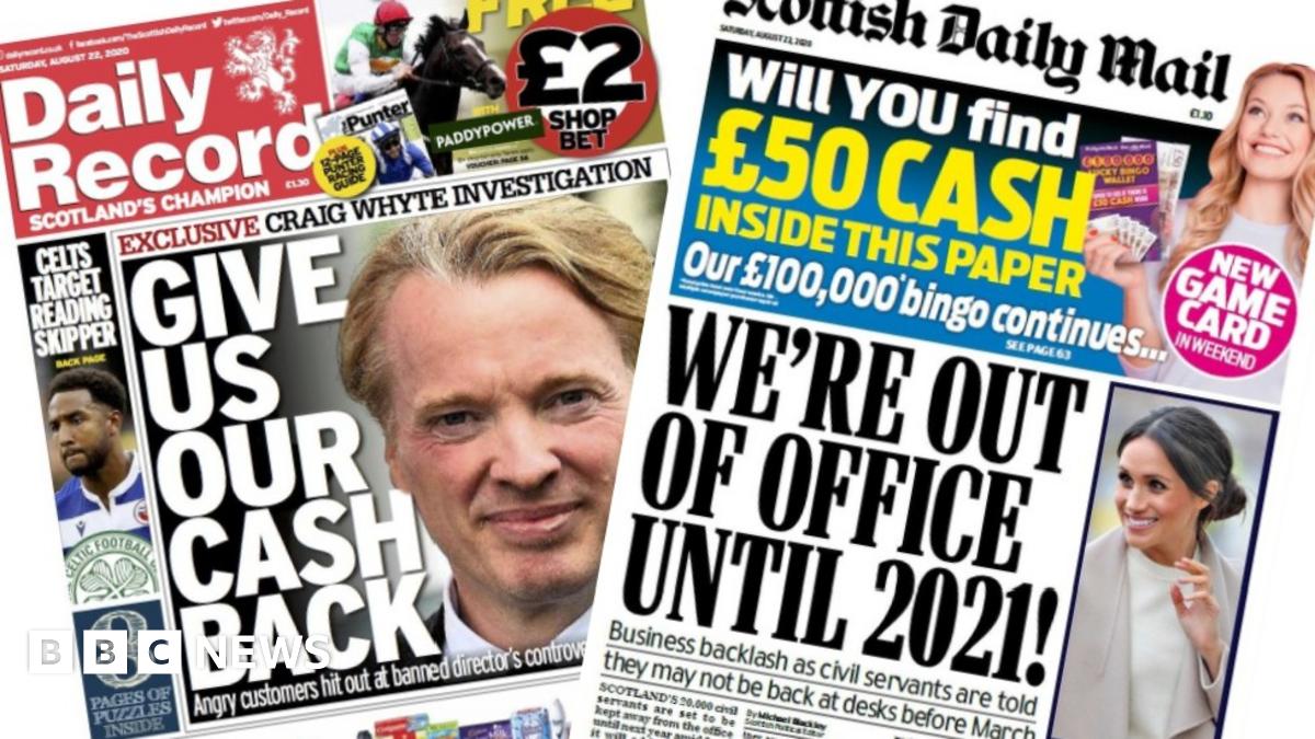 Scotland's papers: Craig Whyte claims and 'out of office until 2021 ...