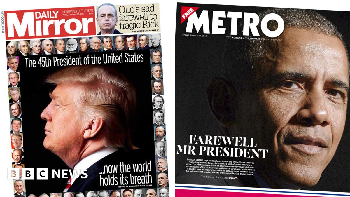 Newspaper headlines: Donald Trump inauguration in focus - BBC News