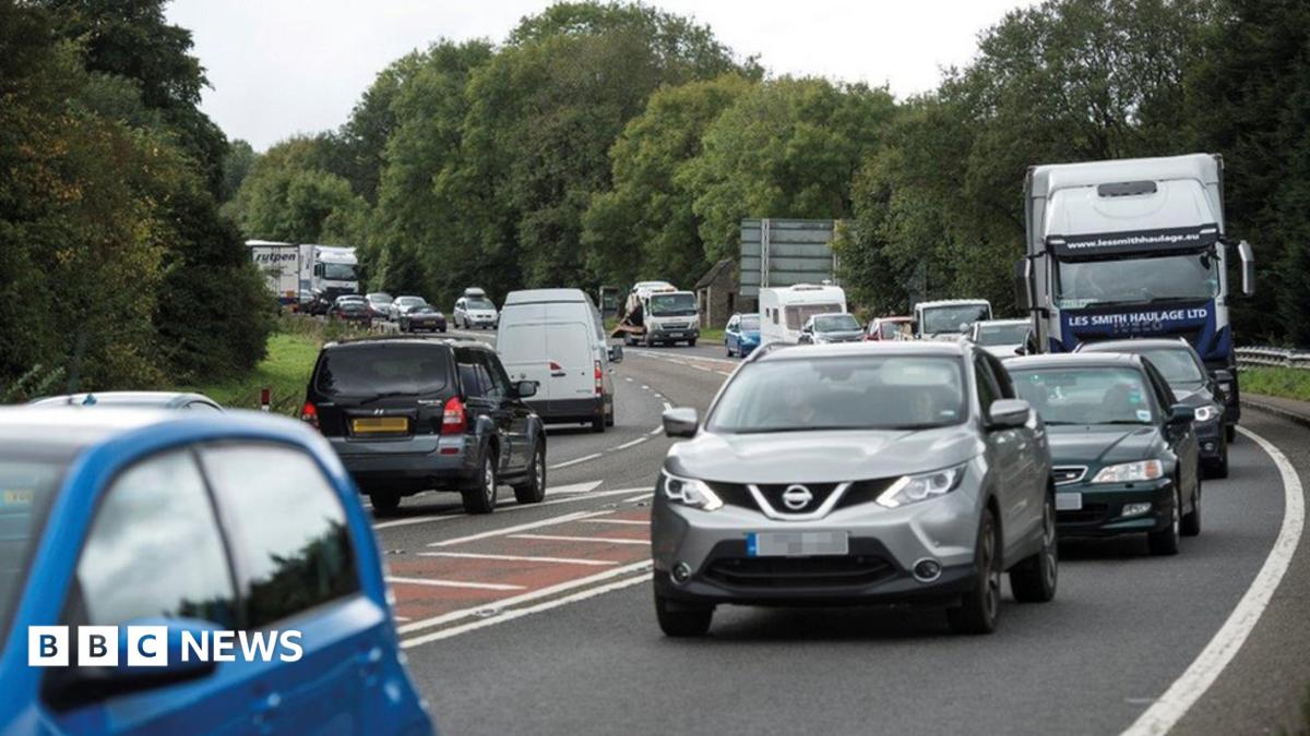 Safety concern for cyclists using A417 diversion route - BBC News