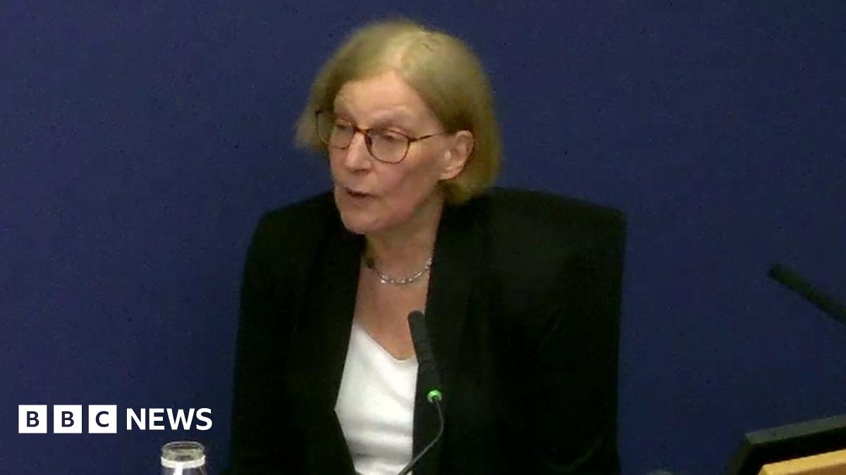 Ex-Post Office chair Alice Perkins giving evidence - BBC News