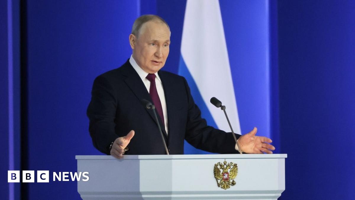 Putin promotes Russian escalation in annual speech - BBC News