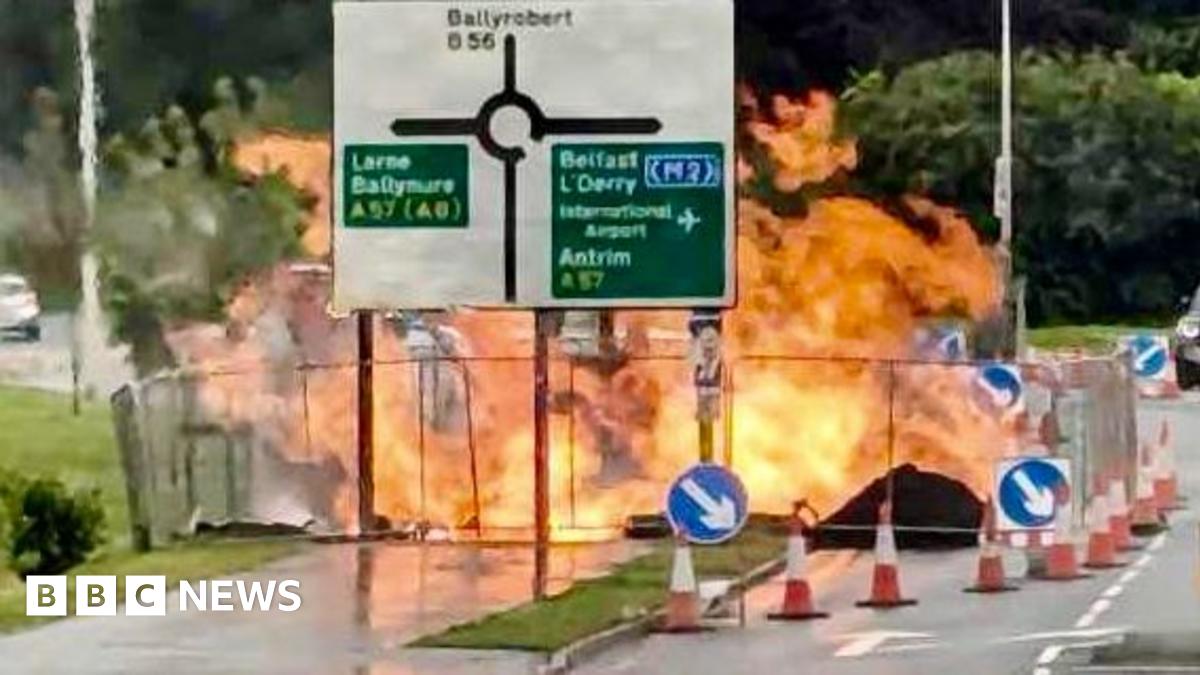 Emergency services at scene of Ballyclare gas explosion - BBC News