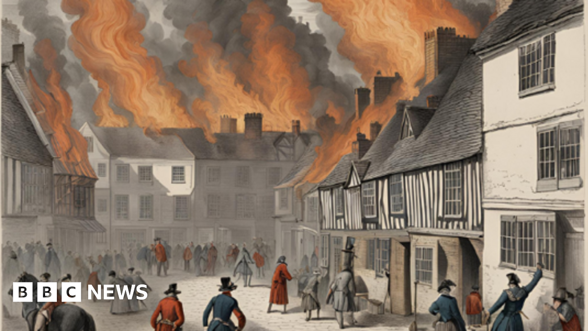 Great Fire of Woburn created an 'architectural mixtape' - BBC News