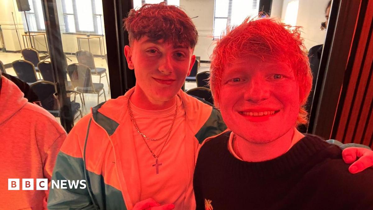 Ed Sheeran: Belfast rappers 'buzzing' after surprise visit and ...