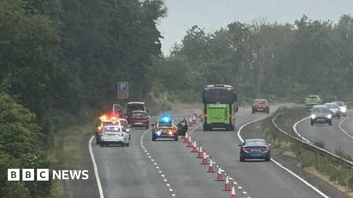 Serious crash closed A38 between Plympton and Plymouth - BBC News