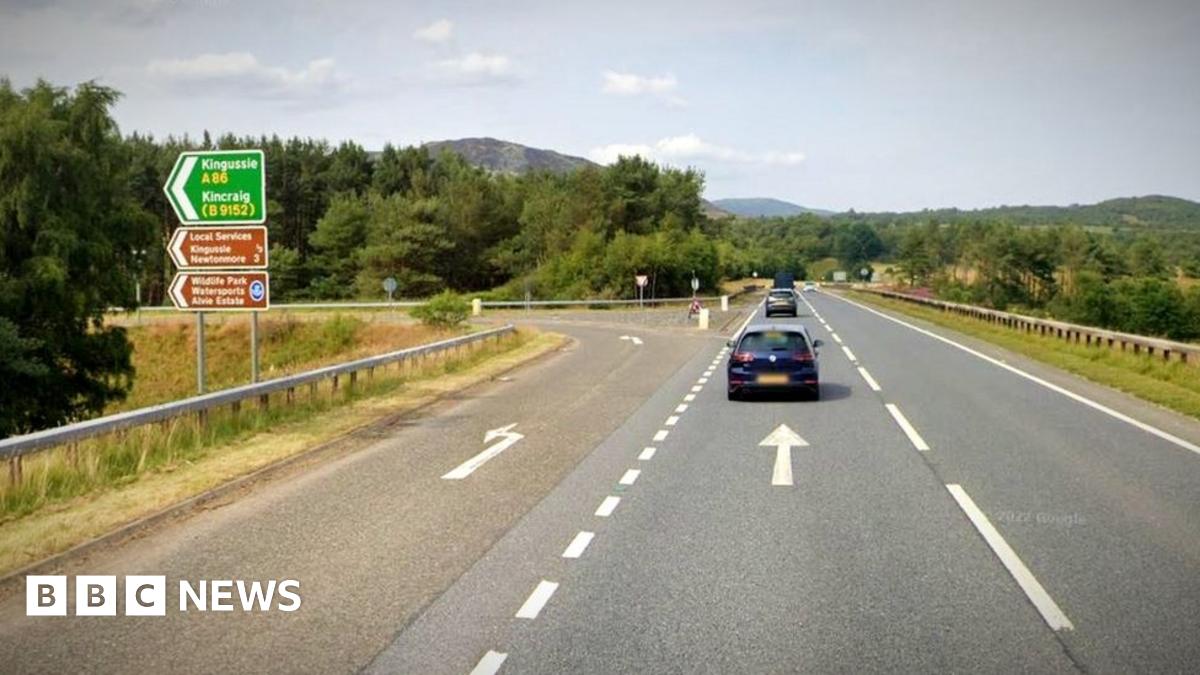 Man dies in three-vehicle crash on A9 in Highlands - BBC News