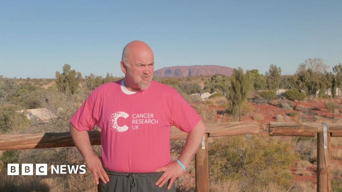 Throat cancer survivor ends Aussie Outback challenge early - BBC News