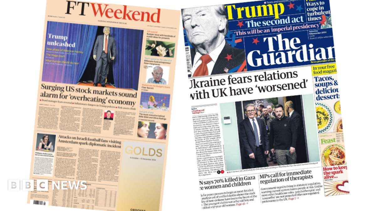 Newspaper headlines: US economy 'overheating' and 'Ukraine fears' - BBC ...