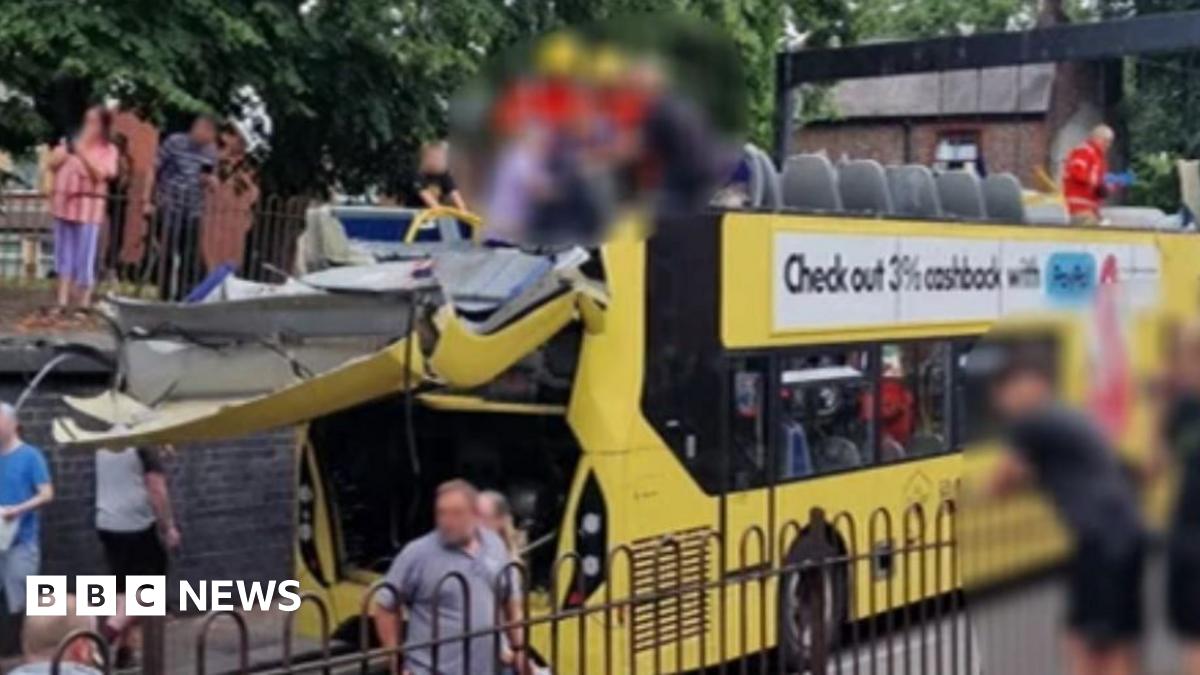 Eccles bus crash: Mum's shock as son tells of bridge ordeal - BBC News