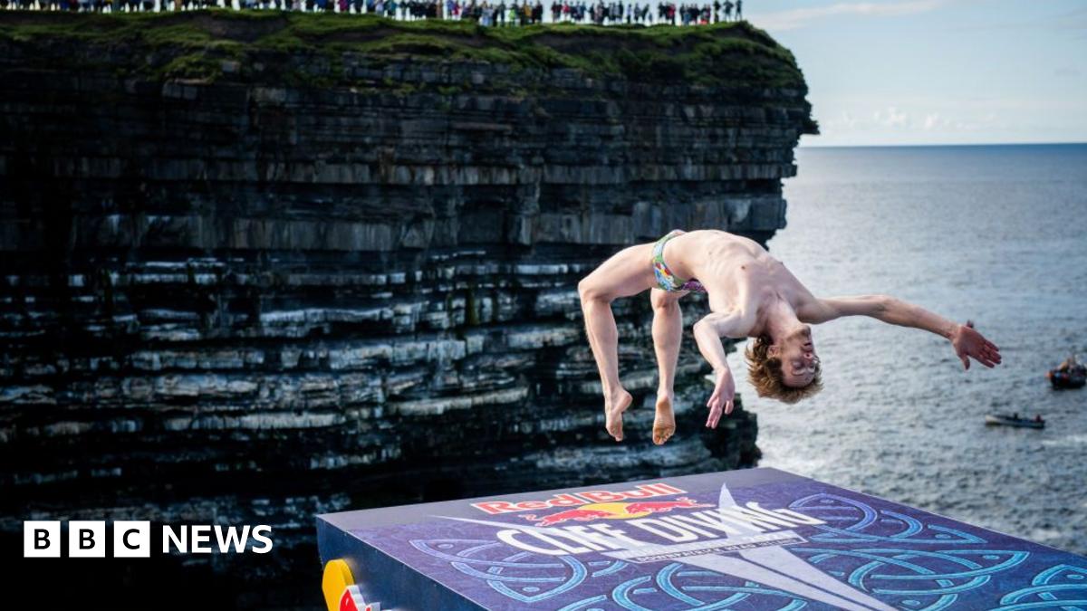 Cliff diving: PSNI warn against people copying professionals - BBC News
