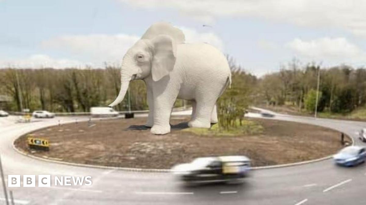 Clophill roundabout renamed 'White Elephant' on Google Maps - BBC News